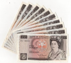 Somerset Florence Nightingale £10 Banknote Single Letter Prefix (1980 ...