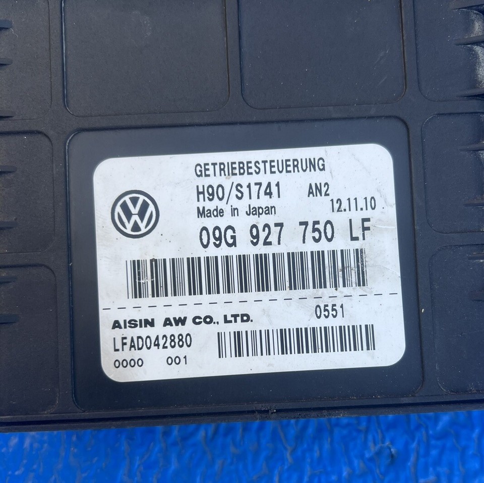 11 12 13 14 Volkswagen Jetta 09G 927 750 LF TCM TCU Transmission ...