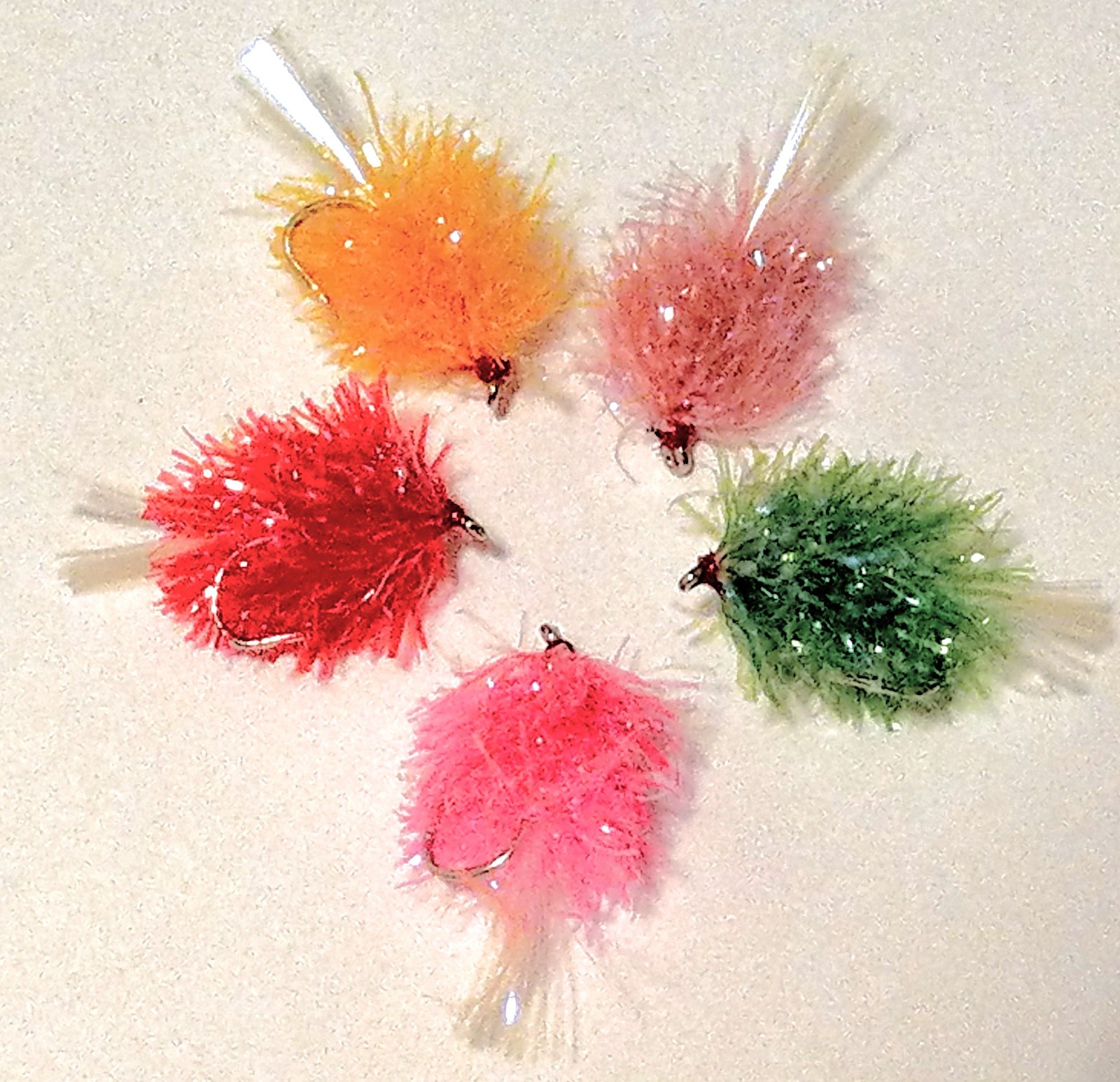 3 BLOB Trout Flies PEARL Flash Tail TWINKLE Fritz Blobs Lures Fly ...