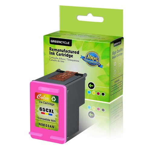 Greencycle 1PK Color ink Cartridge FOR HP 65XL DeskJet 3758 3760 3762 ...