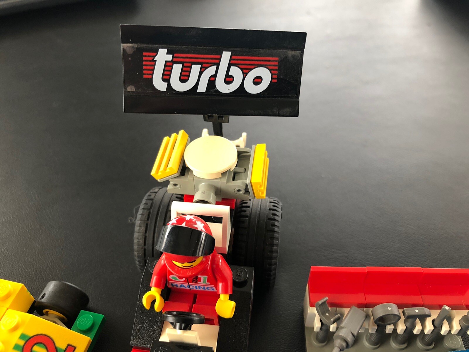 Vintage LEGO 6639 Town Race Raven Racer 6467 Power Pitstop (car) w Inst ...