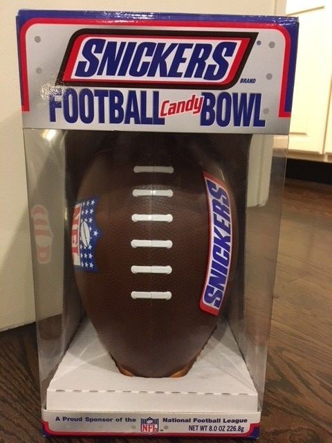 SNICKERS NFL Football Shaped Snack Candy Bowl Dish in ORIGINAL BOX | eBay