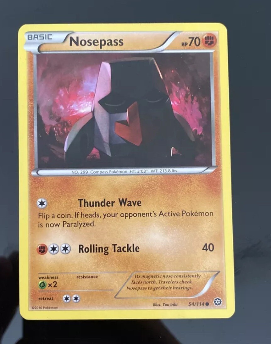 Pokemon TCG Steam Siege Nosepass 54/114 Regular Common card | eBay