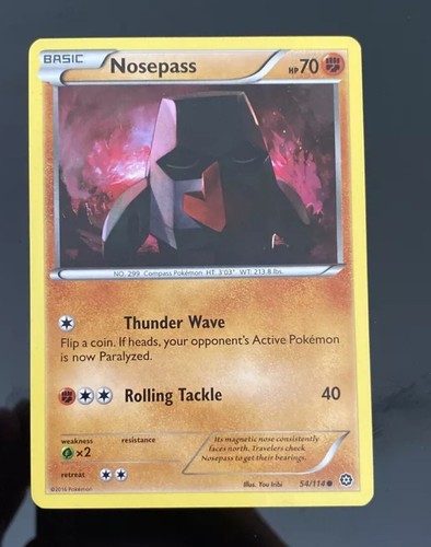 Pokemon TCG Steam Siege Nosepass 54/114 Regular Common card | eBay