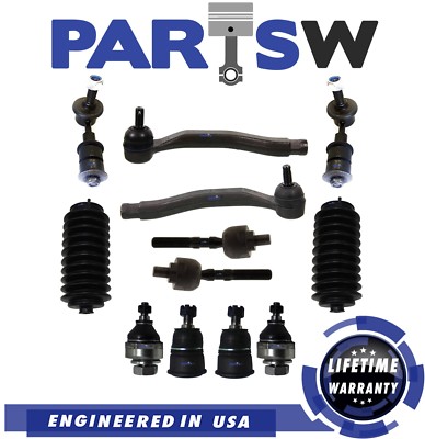 12 New Pc Suspension Kit for Honda Prelude 92-96 Tie Rods, Sway Bar ...