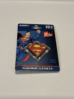 Emtec Superman USB 32 GB Flash Drive/Keychain Back to School New Sealed ...
