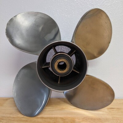 PowerTech 4 Blade Stainless Steel Boat Propeller / 14.25x19 Pitch ...