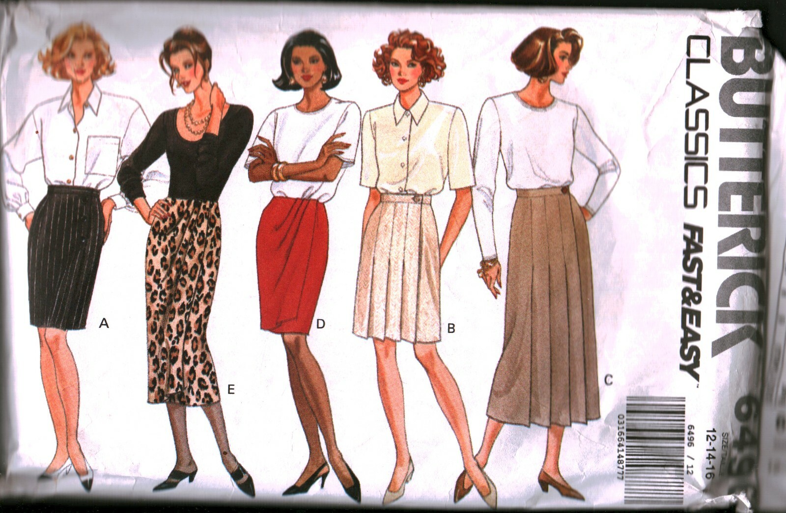 6496 Vintage Butterick SEWING Pattern Misses Wrap Skirt Classic Fast ...
