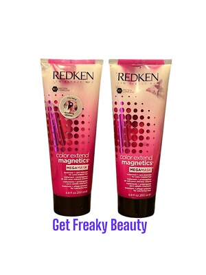 2 PACK 6.8 oz. Redken Color Extend Magnetics Mega Mask Treatment. 200ml ...