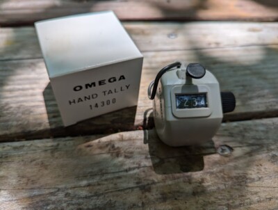 Omega Hand Held Counter Tally 4 Digits to 9999 Mechanical Metal | eBay