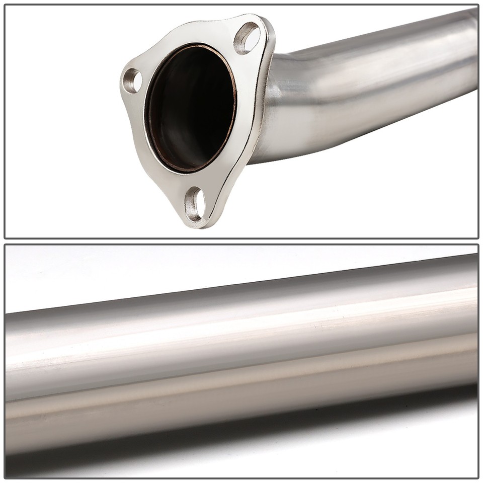 FOR 01-05 CIVIC DX/LX EM/ES 4"ROLLED MUFFLER STAINLESS STEEL CATBACK ...