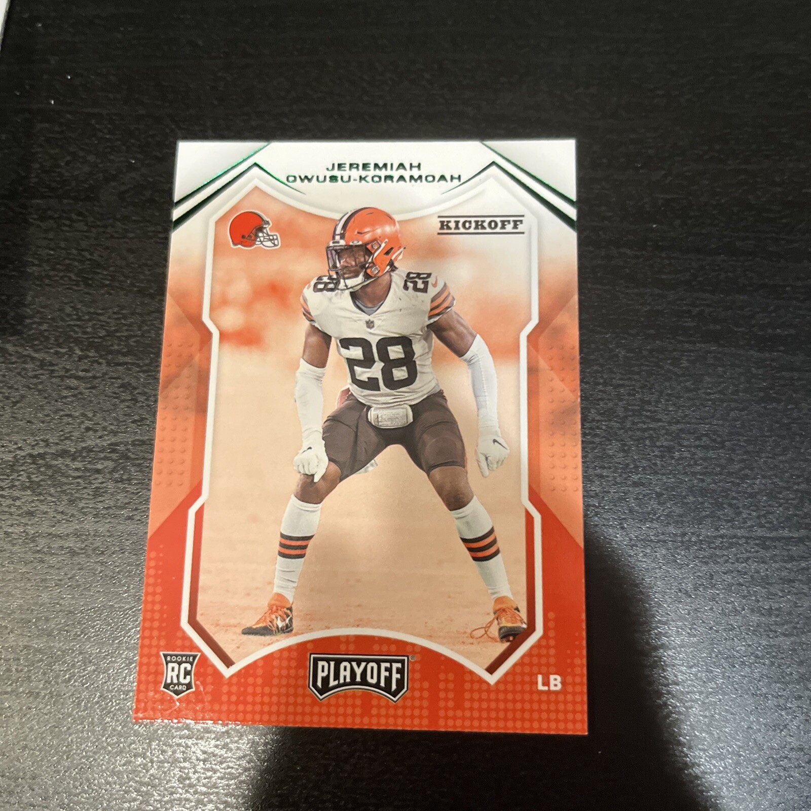 2021 Panini Playoff Jeremiah Owusu-Koramoah #164 Rookie Kickoff Green ...