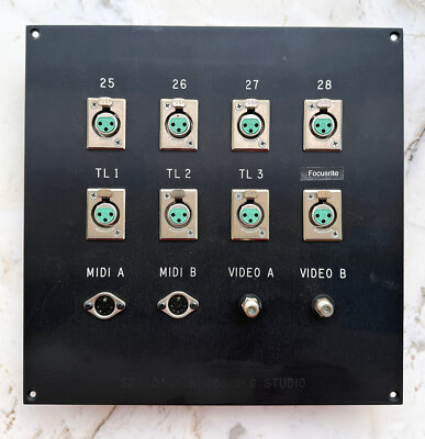 XLR Microphone Input Patch Panel + MIDI and Video Connectors 1/8 ...