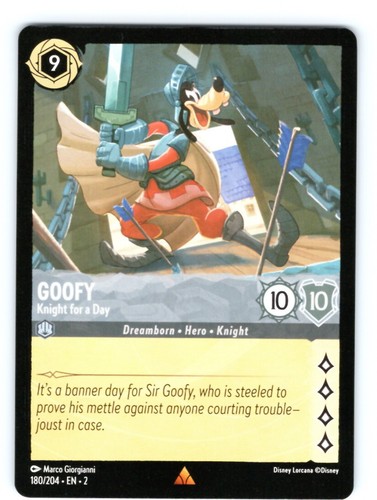 Lorcana Goofy Knight for a Day 180/204 Non-Foil Rise of the Floodborn ...