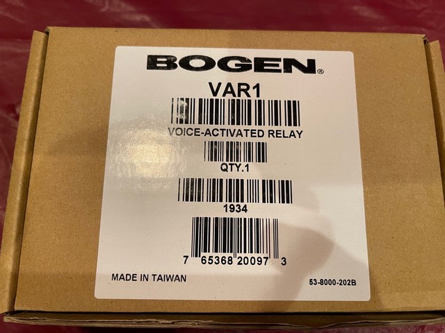 Bogen Communication BOGEN VOICE ACTIVATED RELAY - BG-VAR1 BG-VAR1 ...