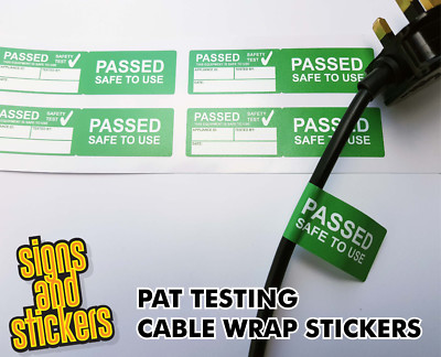 50 Passed Cable Wrap stickers Pat Test labels | eBay UK