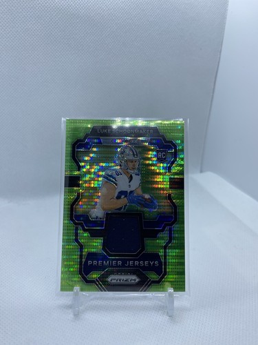 2023 Panini Prizm Luke Schoonmaker Premier Jersey Neon Green Pulsar RC ...