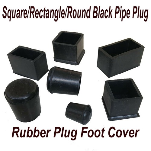 Rectangle & Round Rubber End Cap Black,Caps Tube Pipe Rubber Blanking ...