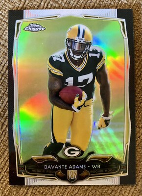2014 Topps Chrome Davante Adams Black Refractor #/299 Rookie Card #114 ...