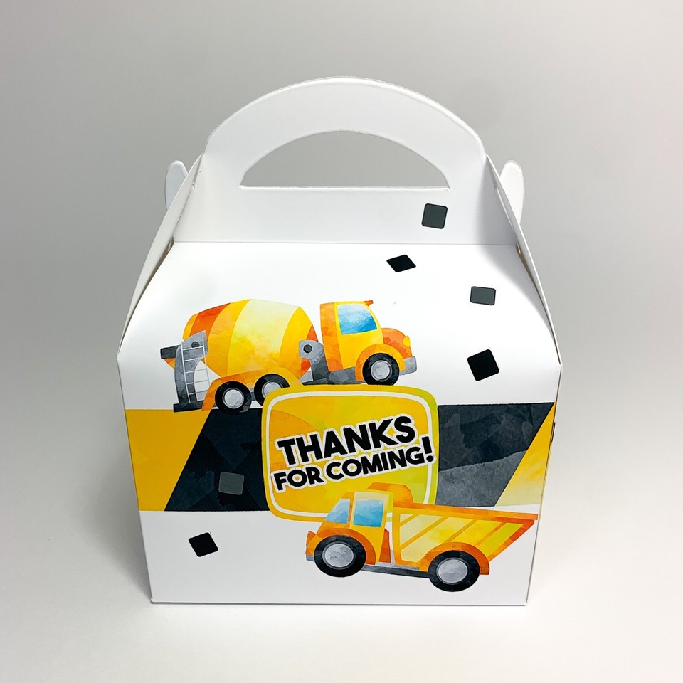 Diggers Construction Children's Personalised Party Boxes Favours Gift ...