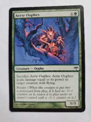 MTG Magic The Gathering Card Aerie Ouphes Creature Ouphe Green Eventide ...