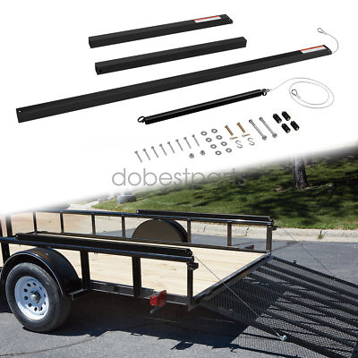 2 Sided Tailgate Utility Trailer Gate & Ramp Lift Assist System | eBay
