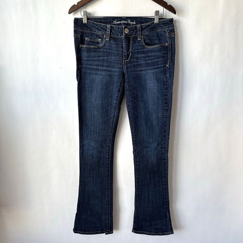 American Eagle Skinny Kick Low Rise Stretch Jeans Womens Size 8 Medium ...