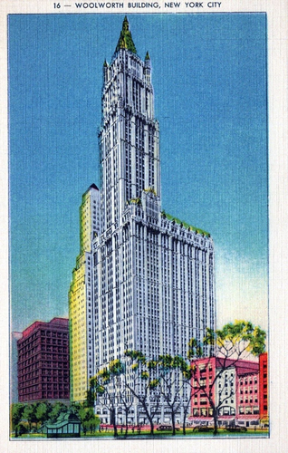 New York City New York NY Woolworth Building Postcard | eBay