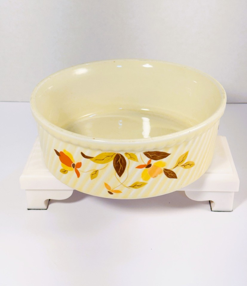 Vintage Hall China Autumn Leaf Pattern French Baker or Casserole Dish ...