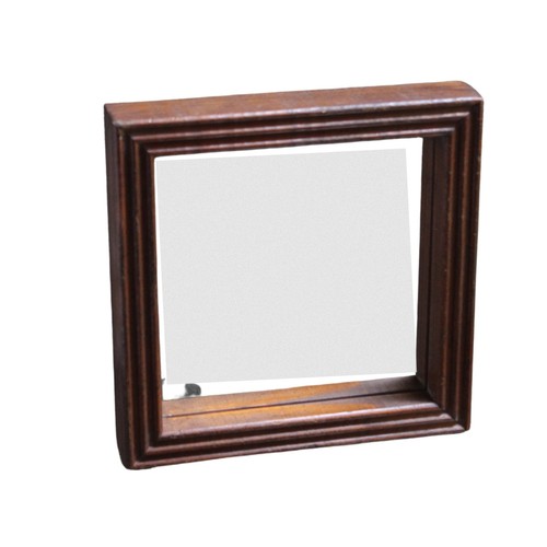 Small Decorative Mirror Rectangle Dark Wood Vintage | eBay