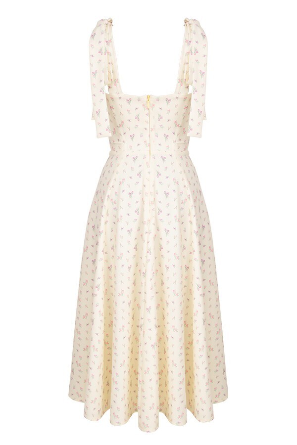 HOUSE OF CB 'Alicia' Lemon Floral Print Midi Sundress /Size S-US 4-6 ...