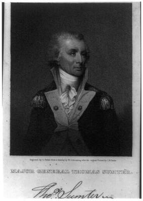 Major General Thomas Sumter,1734-1832,US Senator from South Carolina ...