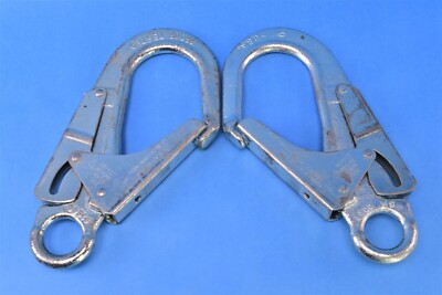 2 Columbus McKinnon Safety Locking Ladder Snap Hook Steel Proof Tested ...