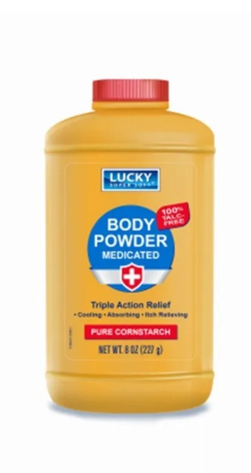 Lucky Super Soft .8 oz Medicated Cornstarch Body Powder - Exp:08/2024 ...