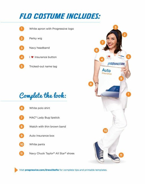 Progressive Collection 220130 Flo One Size Insurance Girl Costume for ...