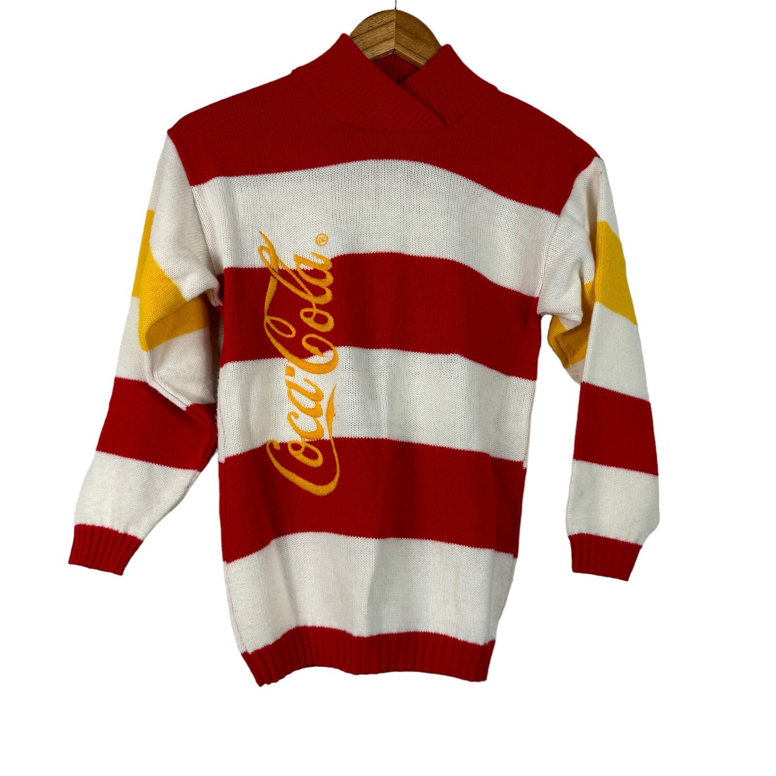 RARE Vintage 50s 60s COCA COLA Varsity Striped Wool E… - Gem