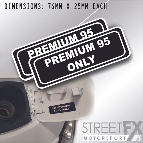 Premium 95 Only Sticker Gas Diesel Petrol Fuel Warning Label Car Rental ...