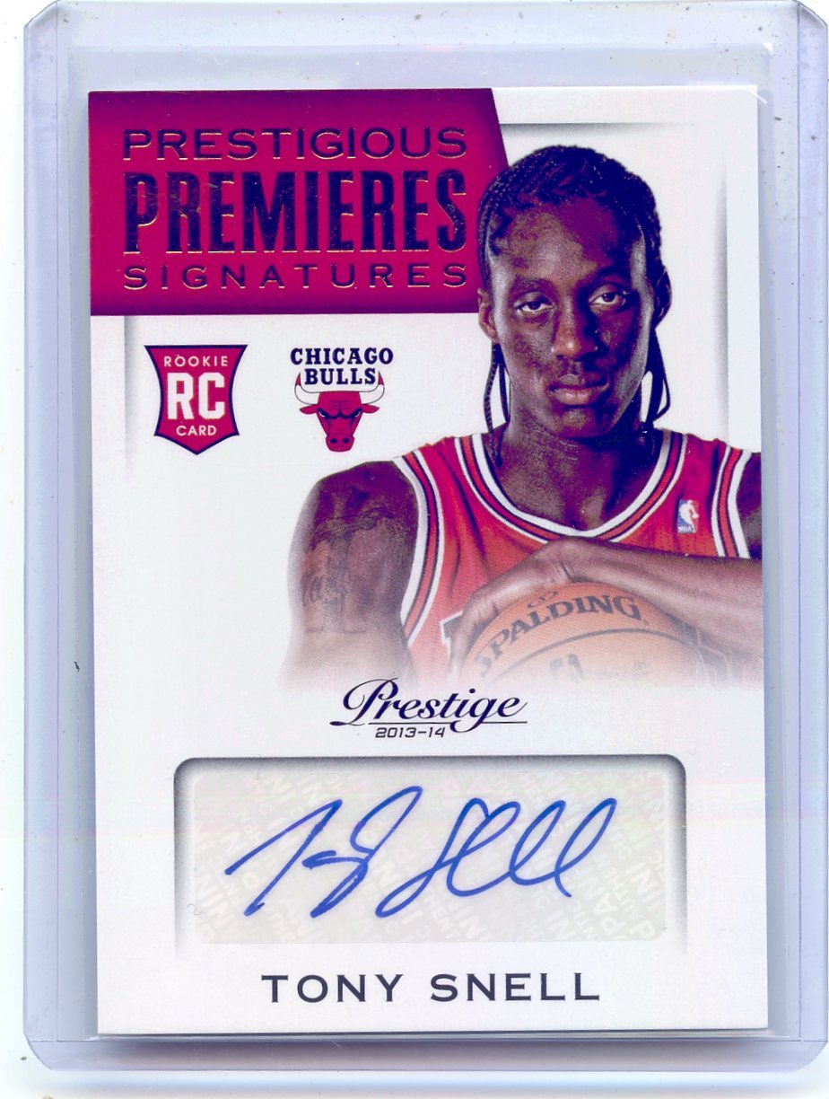 2013-14 PRESTIGE #31 TONY SNELL AUTOGRAPH ROOKIE RC, CHICAGO BULLS ...