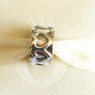 GENUINE PANDORA Row of Hearts Clip 791978 FREE DELIVERY | eBay