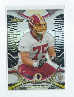 2015 Finest Black Refractor #82 Brandon Scherff Rookie Redskins | eBay