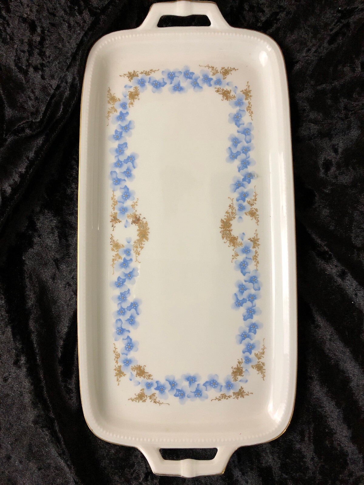 Vintage Kaiser W. Germany Porcelain Trimmed in Gold Tray/Serving Dish ...