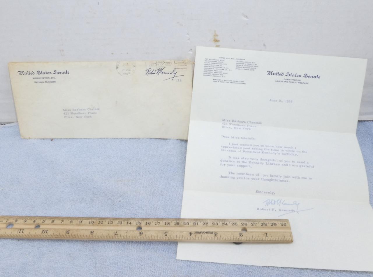 RARE FIND Robert Kennedy Signed (2) Autographed Letter John Kennedy ...