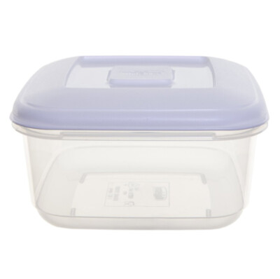 Whitefurze Square Food Container 1.6 Litre Store Tub Clear Cake Salad ...