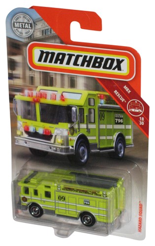 Matchbox MBX Rescue 18/30 (2018) Green Hazard Squad Toy Truck 73/125 ...