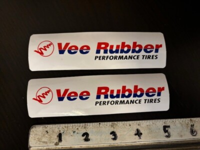 VEE RUBBER TIRES OEM CUSTOM STICKER BMX DIRT OFFROAD STREET 2PC SET | eBay