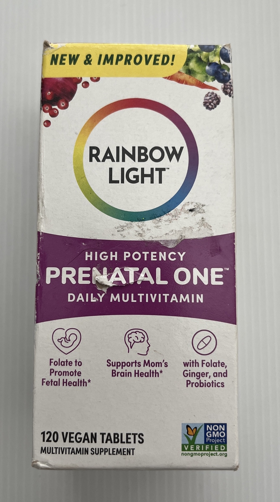 Rainbow Light High Potency Prenatal One Daily Multivitamin 120ct Vegan ...