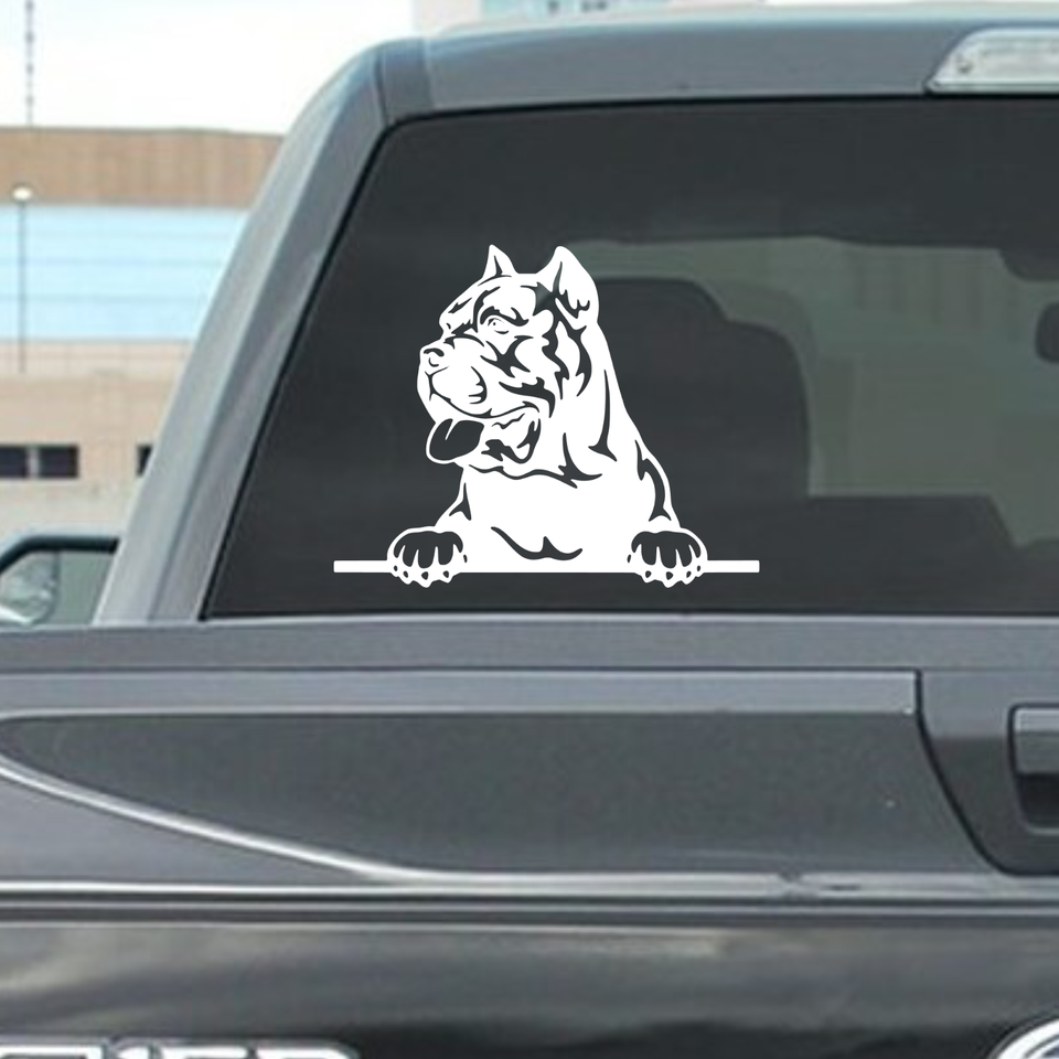 Peeking Cane Corso Dog Decal Truck Car Window Laptop Door Stickers 22 ...