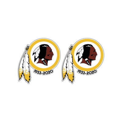 2x WASHINGTON REDSKINS 1933-2020 Vinyl Decal Sticker US Seller Indoor ...