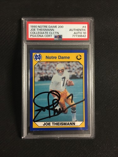 1990 Collegiate Collection University of Notre Dame - #4 Joe Theismann ...