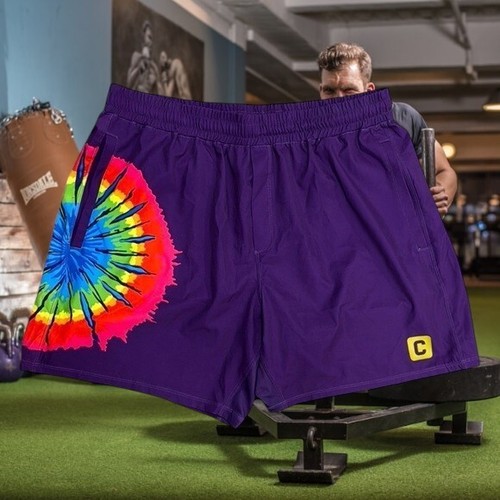 Chestee Athletic Purple Multi color Rainbow Crossfit Workout Men's ...